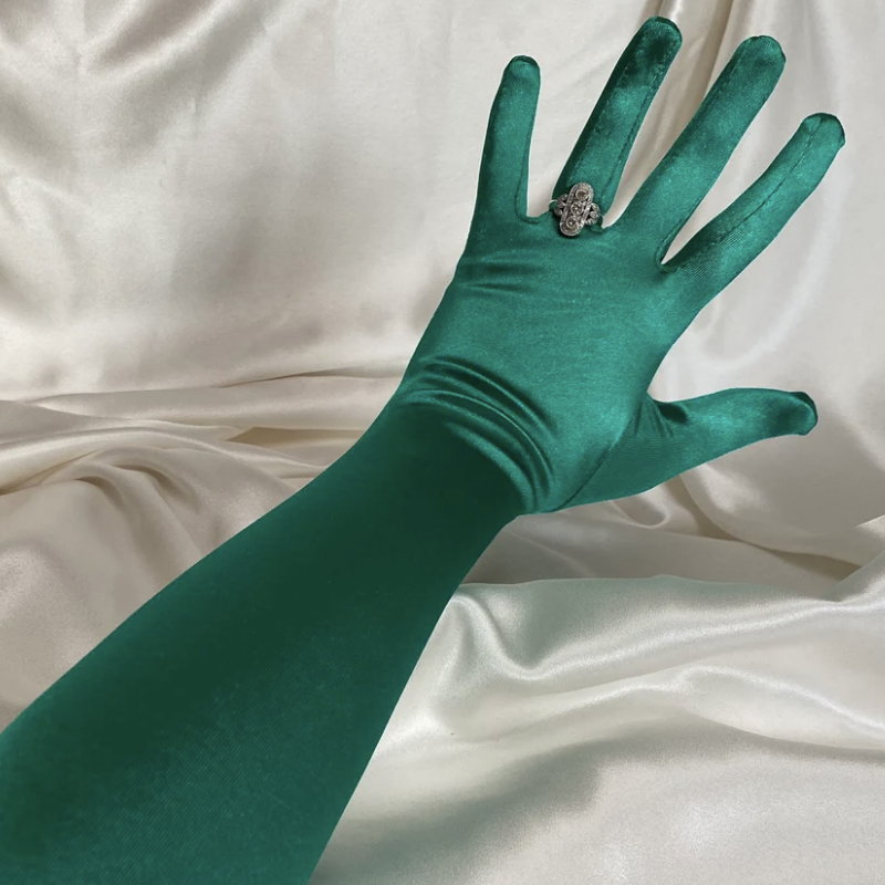 Stretch Satin Opera Gloves – Colormaiden